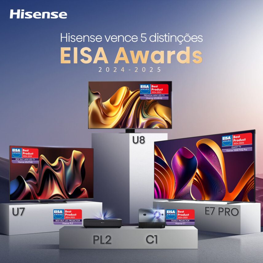 A Hisense é distinguida com cinco Prémios EISA 2024-2025
